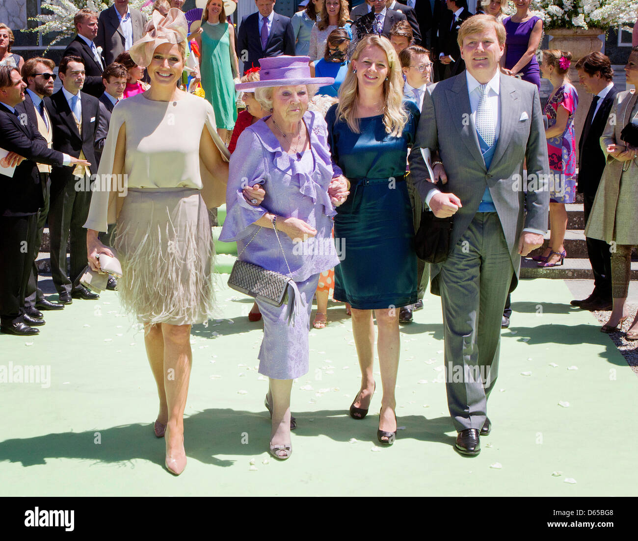 Dutch Queen Beatrix, Crown Prince Willem-Alexander, Princess Maxima and ...