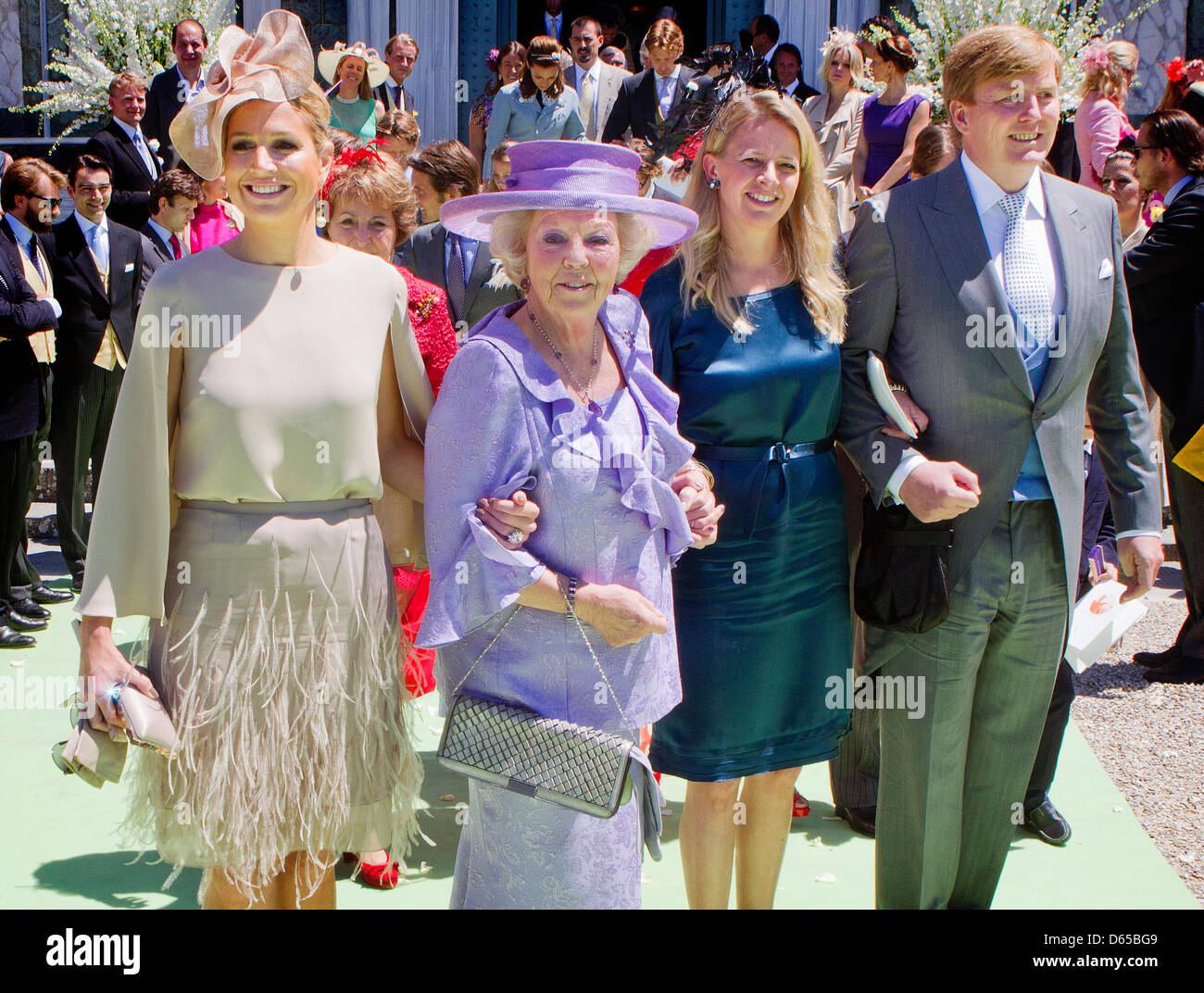 Dutch Queen Beatrix, Crown Prince Willem-Alexander, Princess Maxima (L ...
