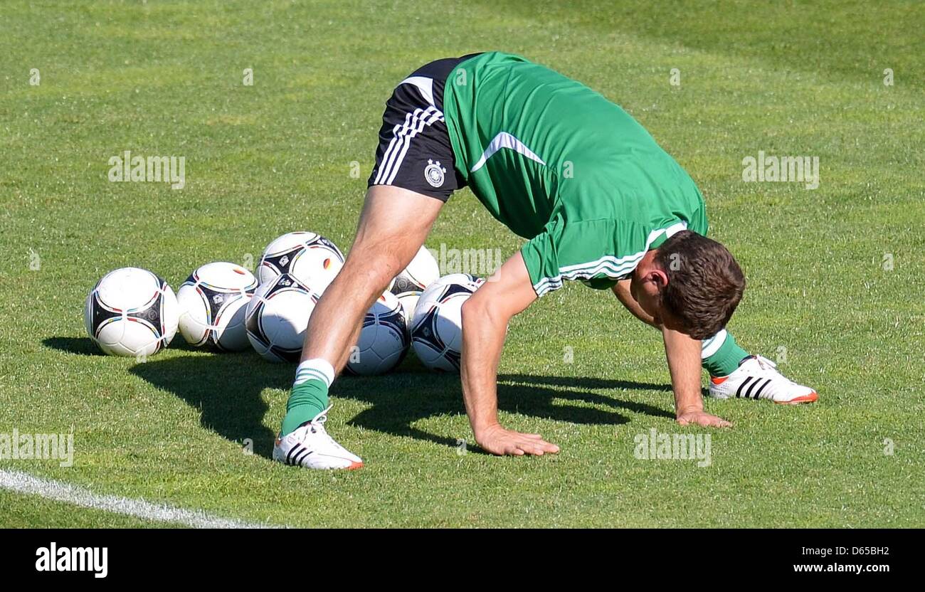 Germany's manager Oliver Bierhoff is seen during a training session of ...