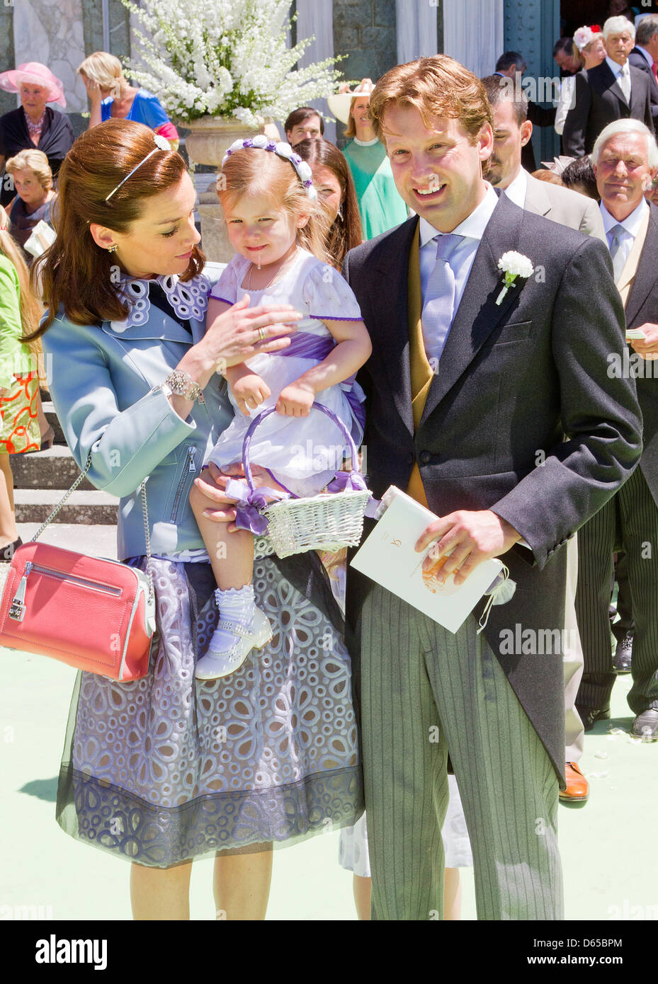 Dutch Prince Floris, Princess Aimee and Eliane attend the wedding of ...