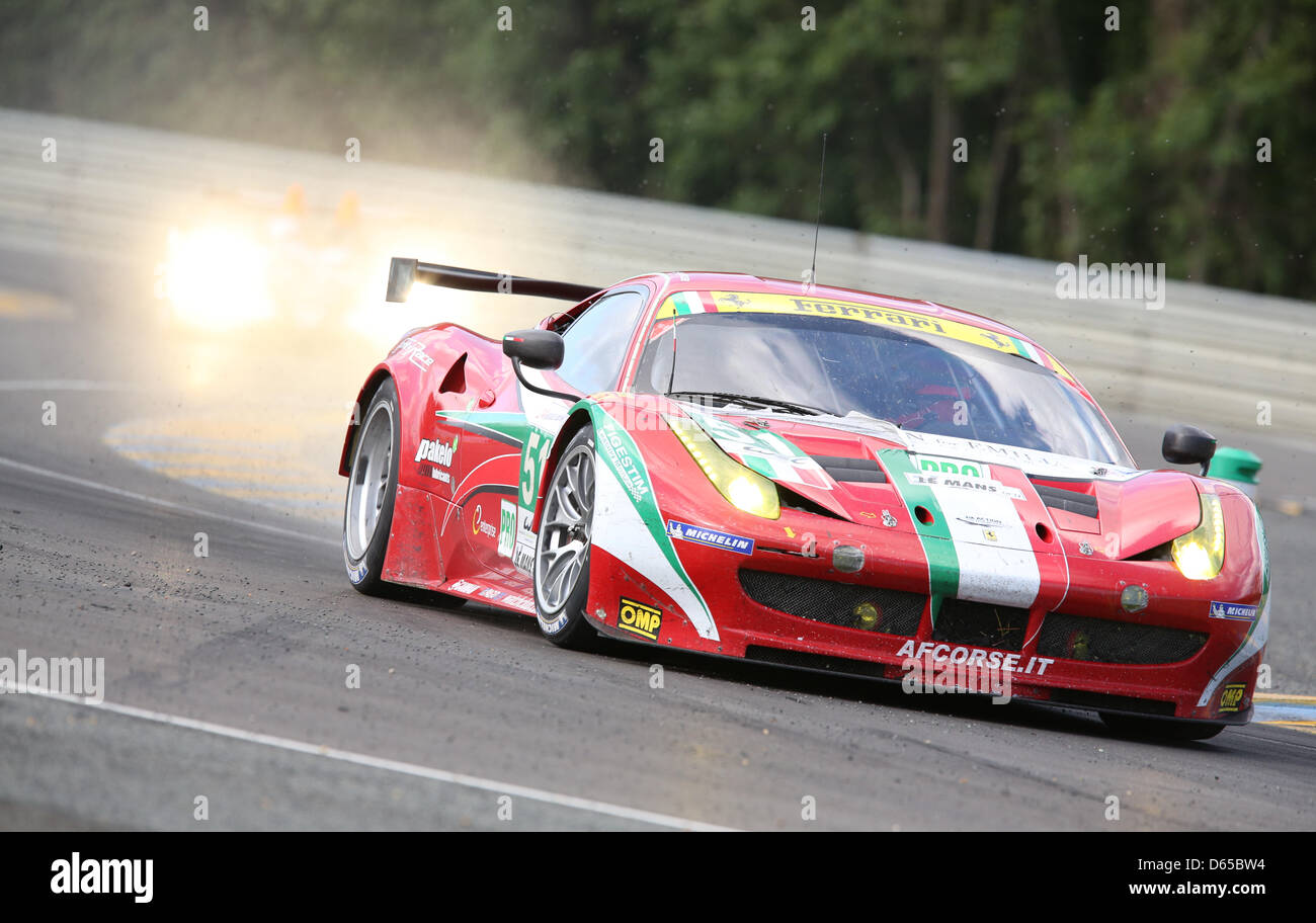 The LM GTE Pro class Ferari 458 Italia of AF Corse with drivers ...
