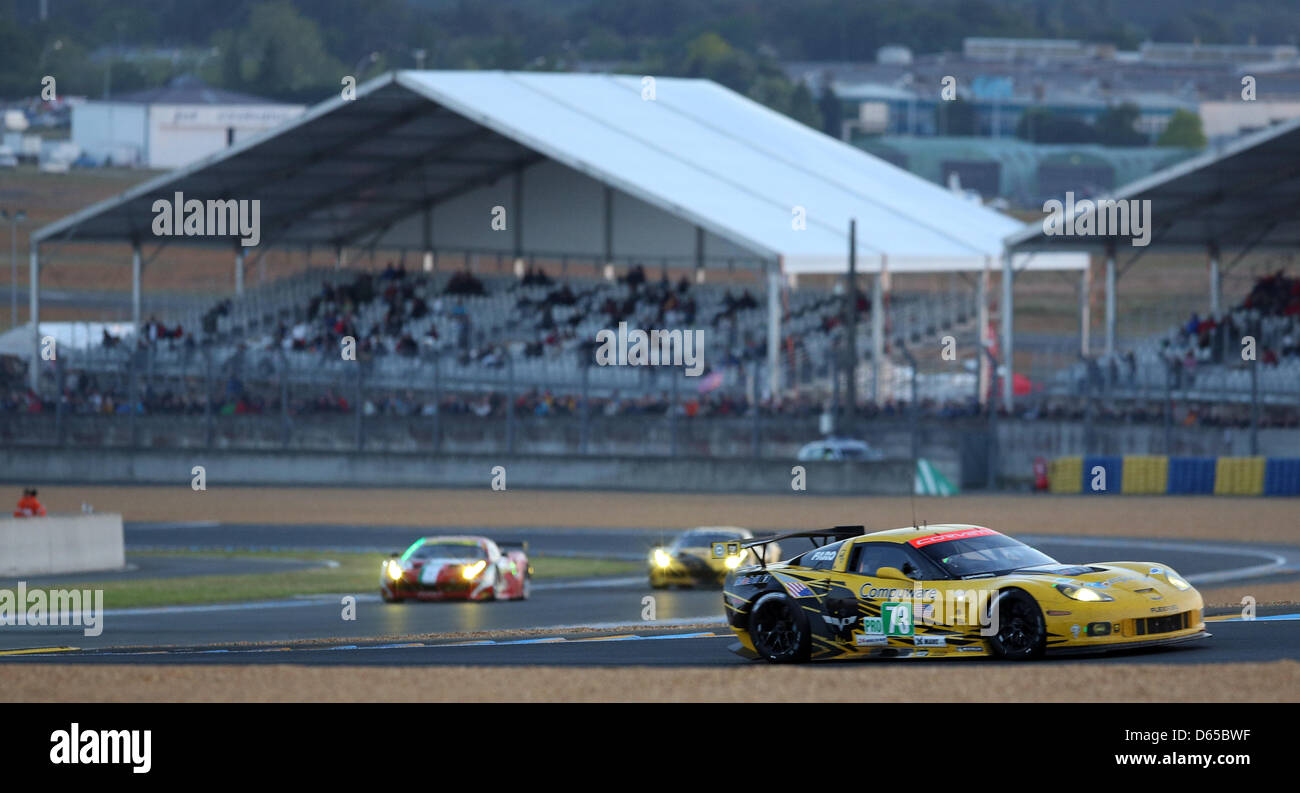The LM GTE Pro class Corvette C6 ZR1 of Corvette Racing with drivers ...