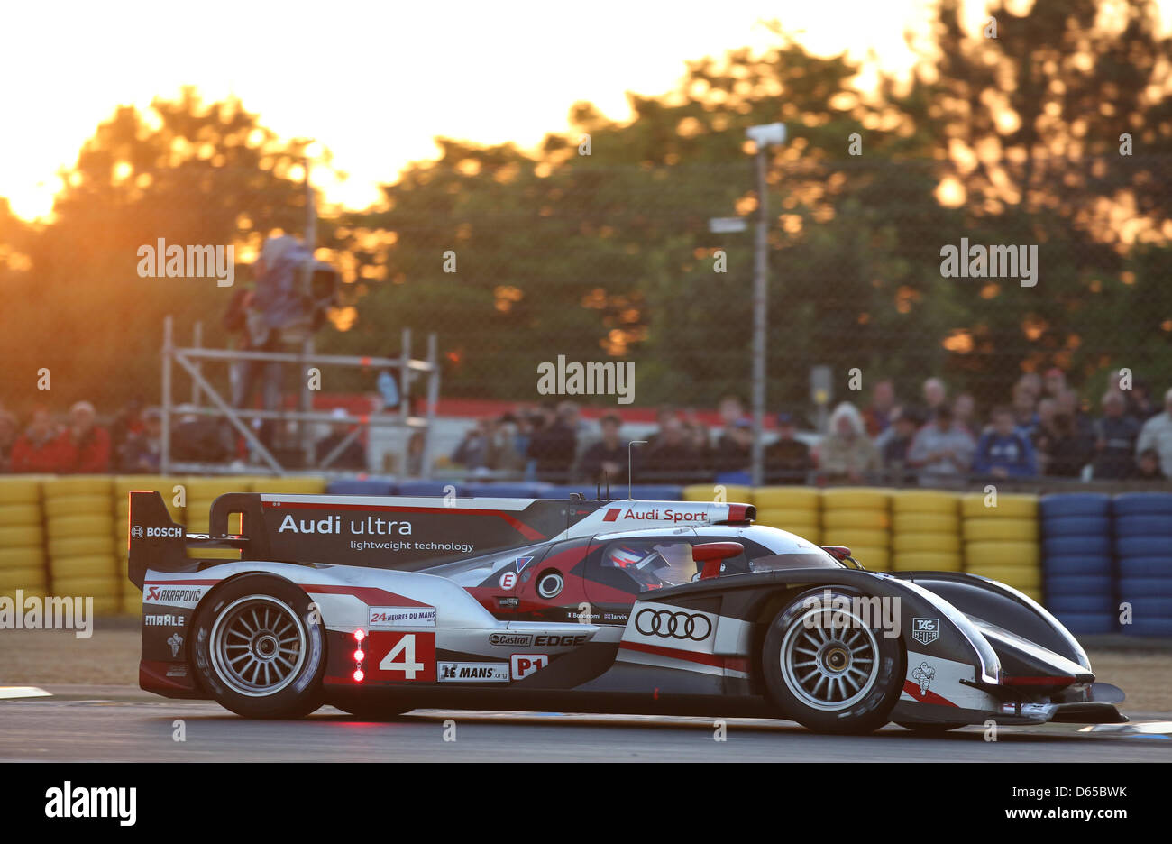 The LMP1 class Audi R18 ultra of Audi Sport North America with drivers ...
