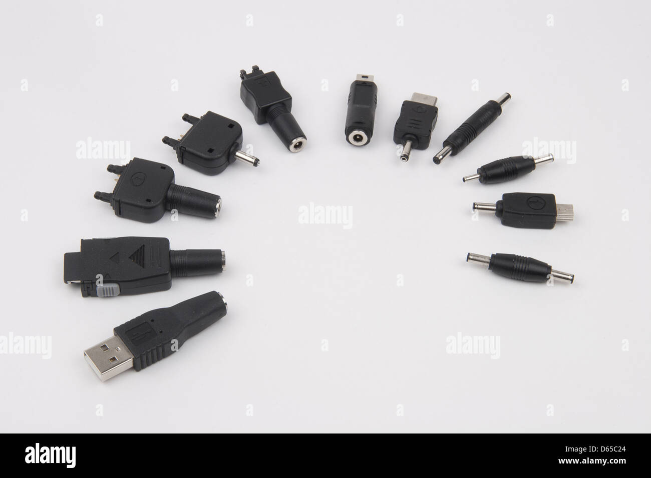 Tiny black connectors Stock Photo - Alamy