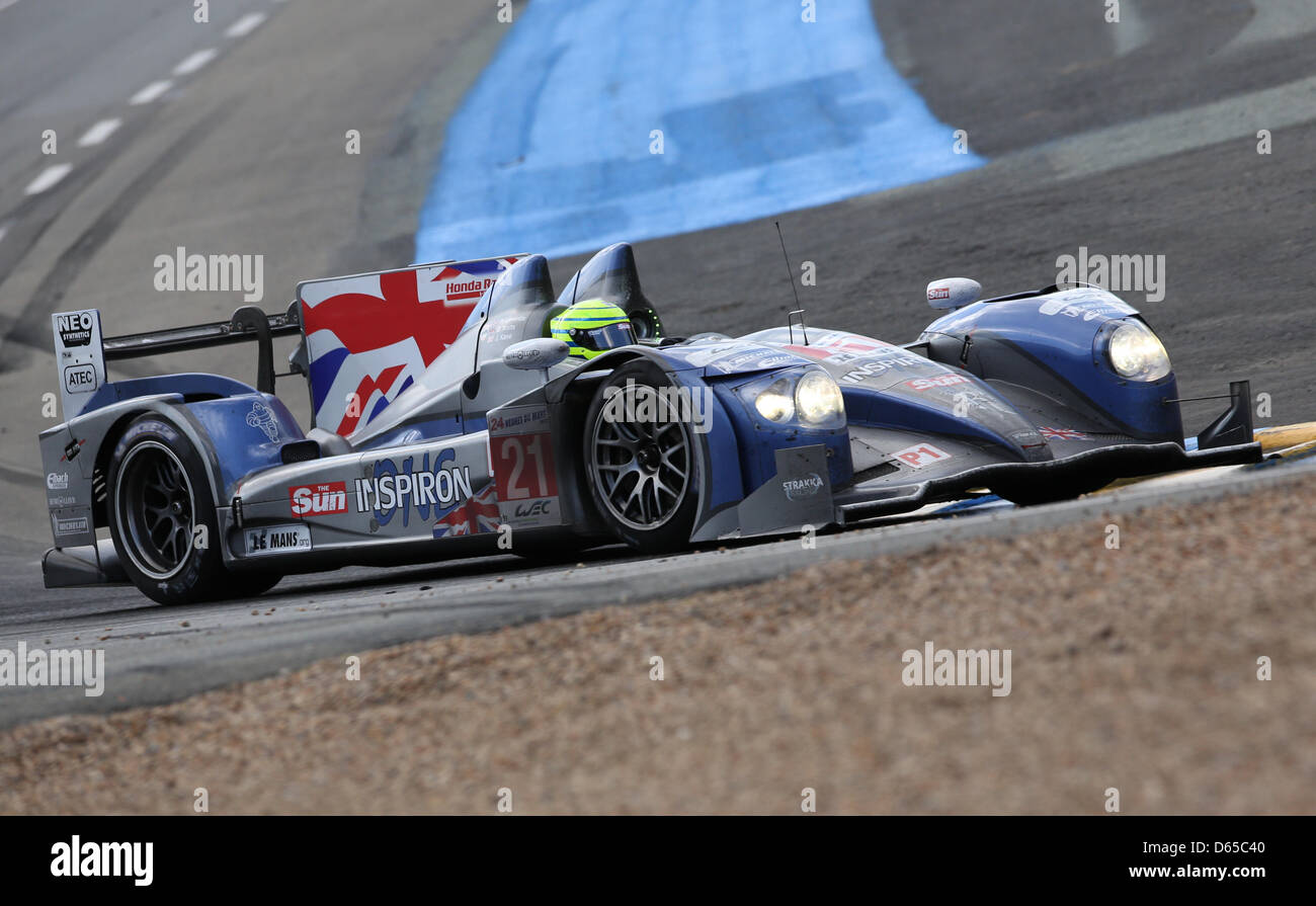 The LMP1 class Honda HPD ARX 03a of Strakka Racing with drivers Nick ...