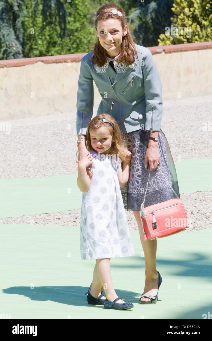 Dutch Princess Aimee and her daughter Magali attending the wedding of ...