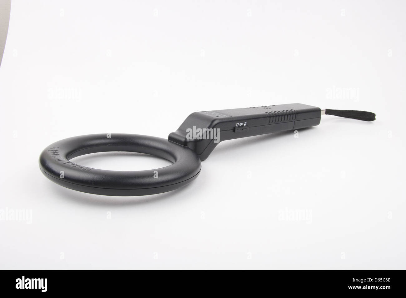 Black metal detector Stock Photo - Alamy