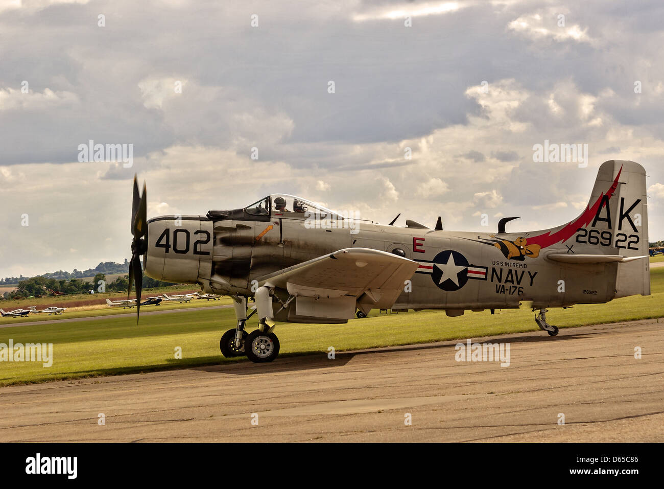 Aircraft Douglas AD4 Skyraider Duxford UK Stock Photo - Alamy