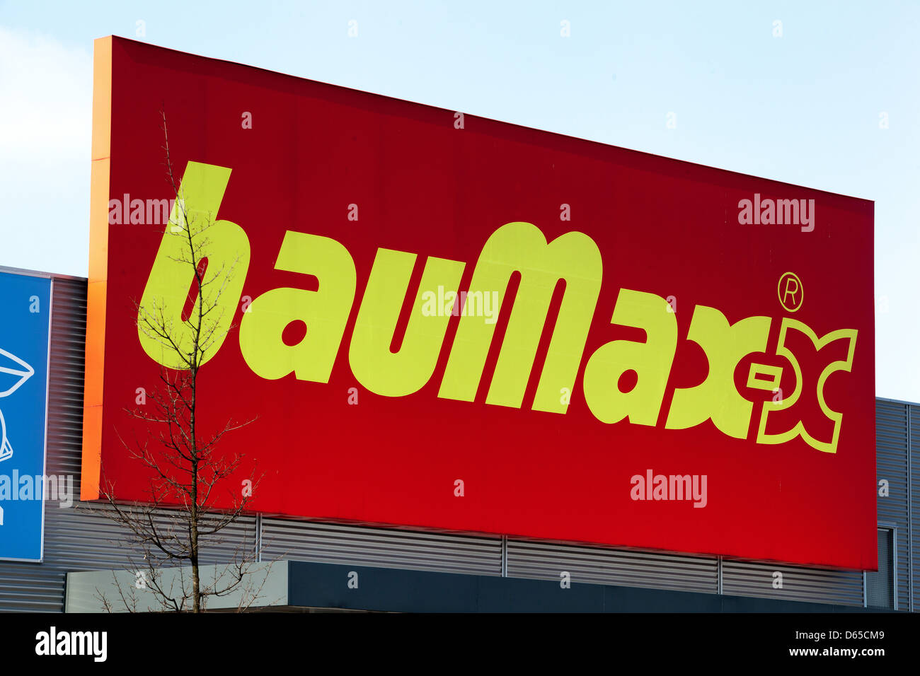baumax logo supermarket sign Prague Czech Republic Stock Photo - Alamy