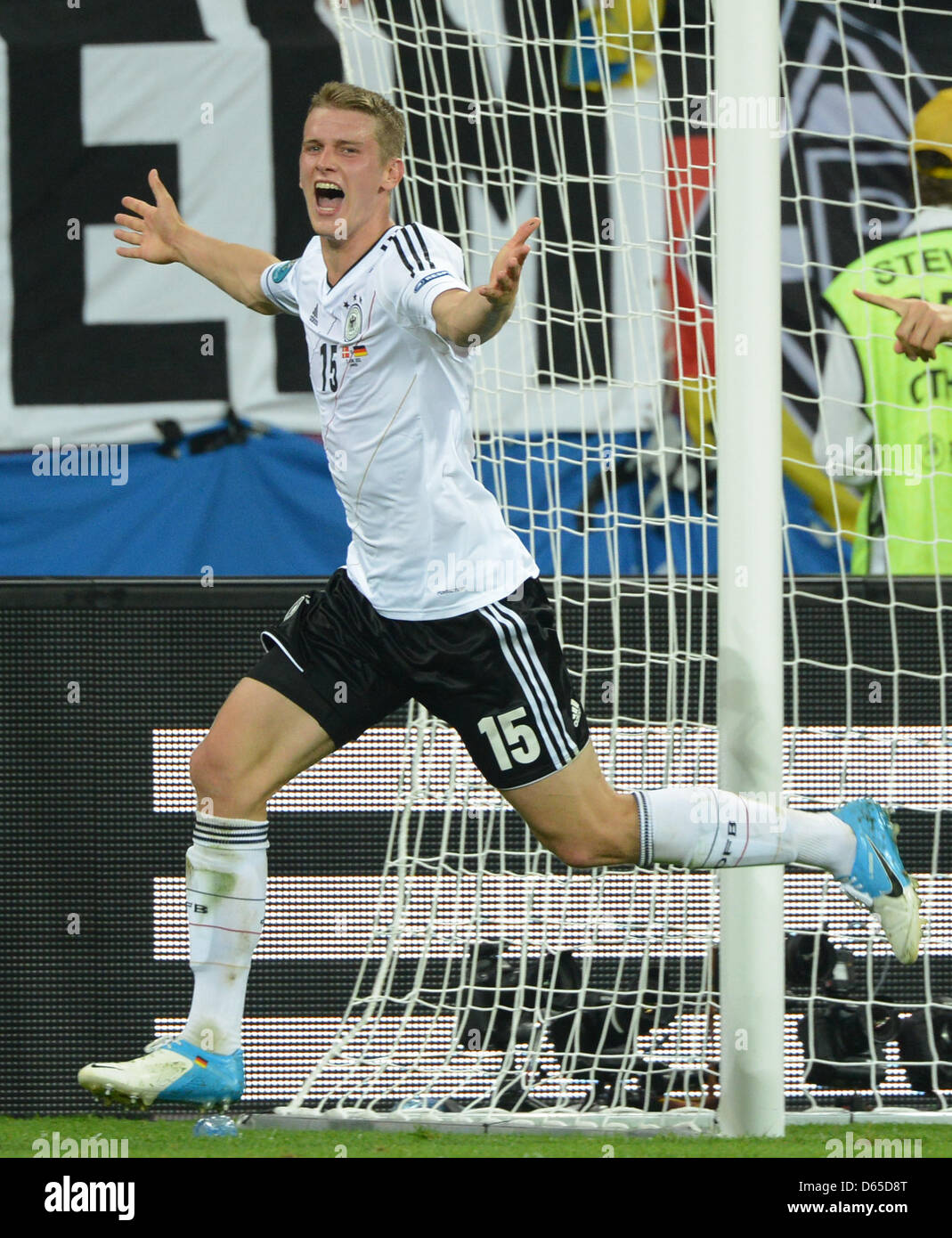 Germany's Lars Bender celebrates after scoring 1-2 during UEFA EURO ...