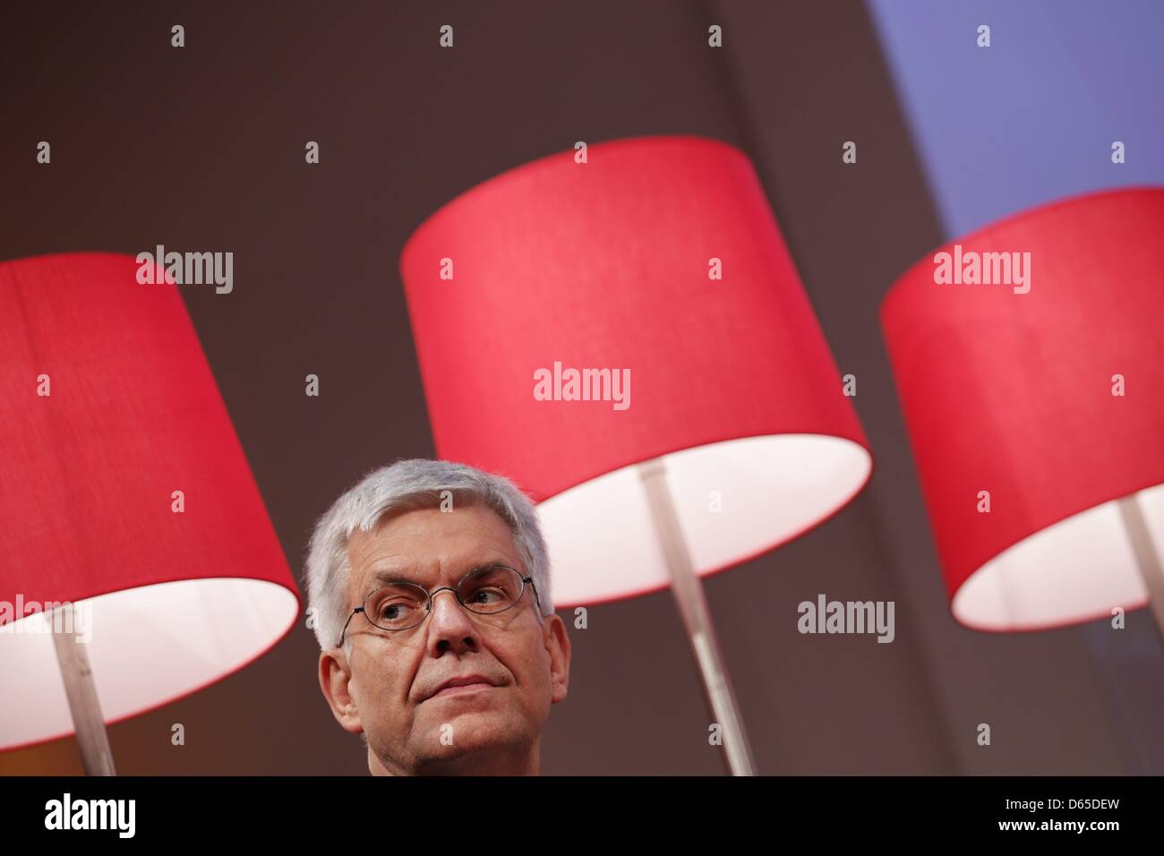 Director of the public German broadcaster ZDF, Thomas Bellut, sits on ...