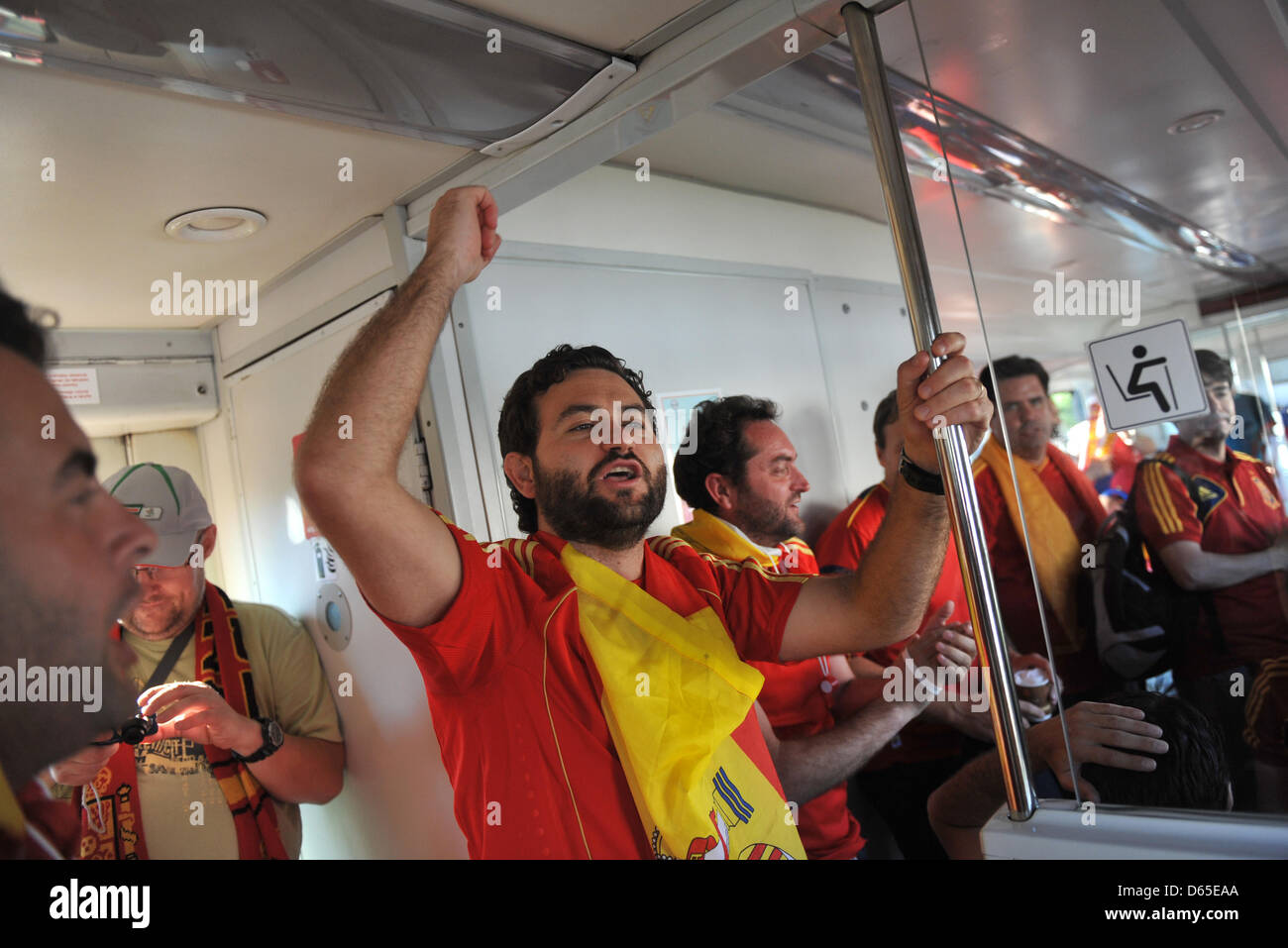 Football fans on train hi-res stock photography and images - Alamy