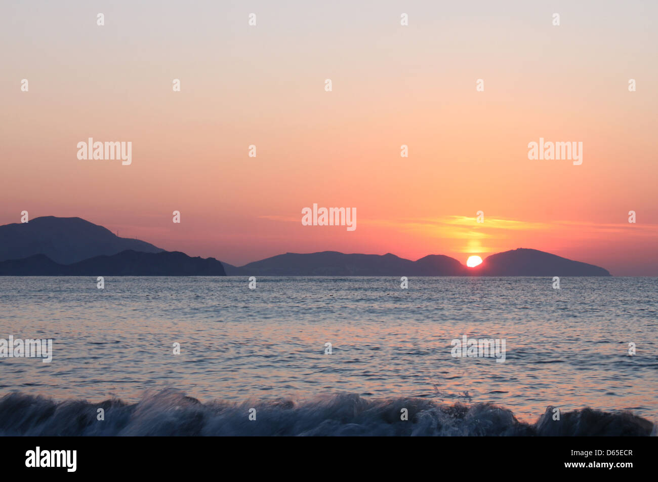 Sunrise over hills water hi-res stock photography and images - Alamy