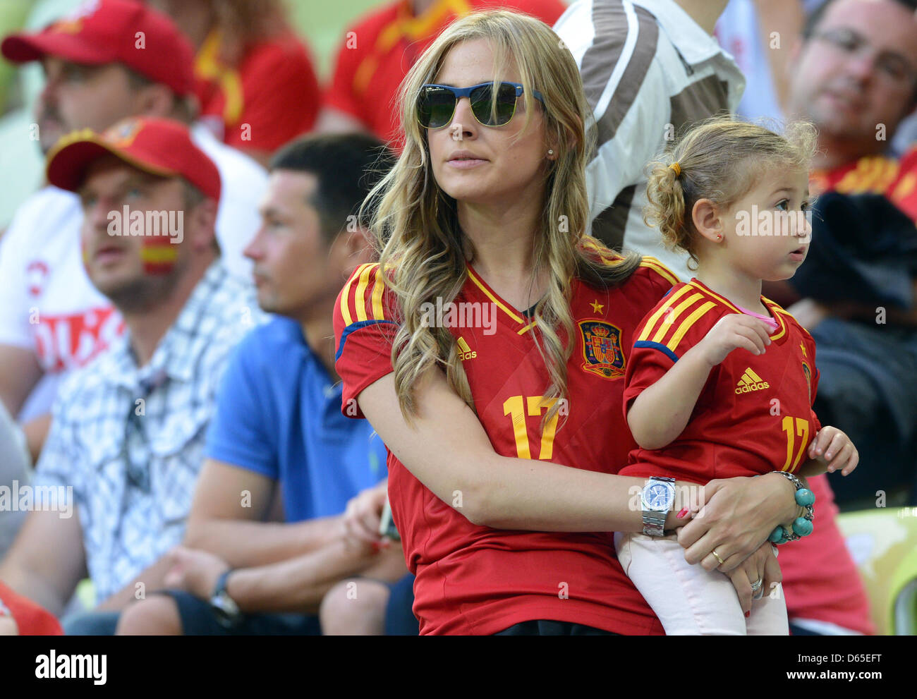 Carlota Ruiz, wife of Spain's Alvaro Arbeloa before UEFA EURO 2012 ...