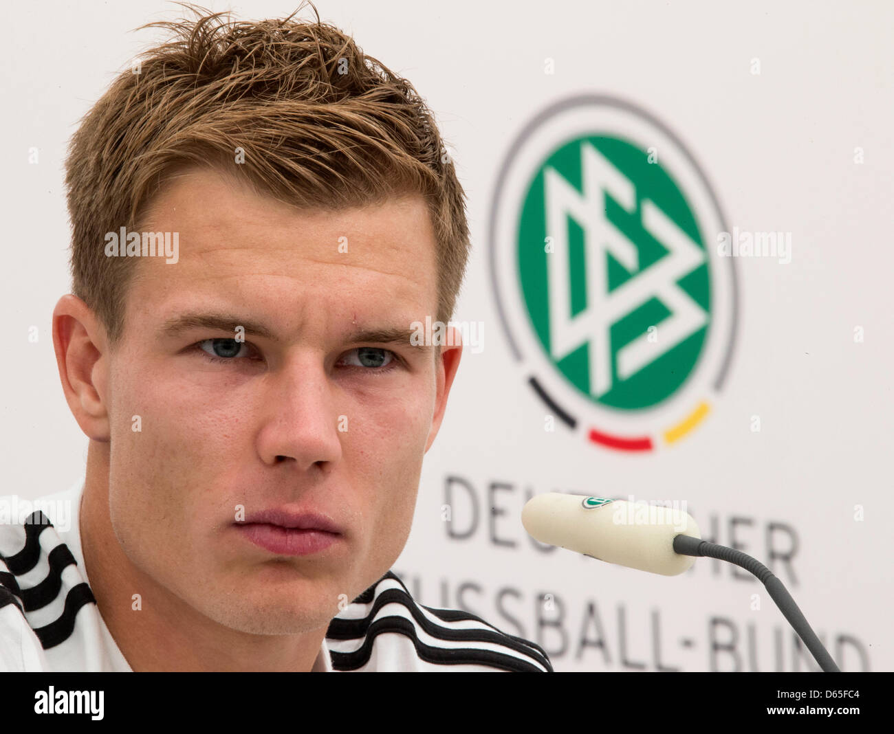 Germany's Holger Badstuber attends a press conference of the German ...