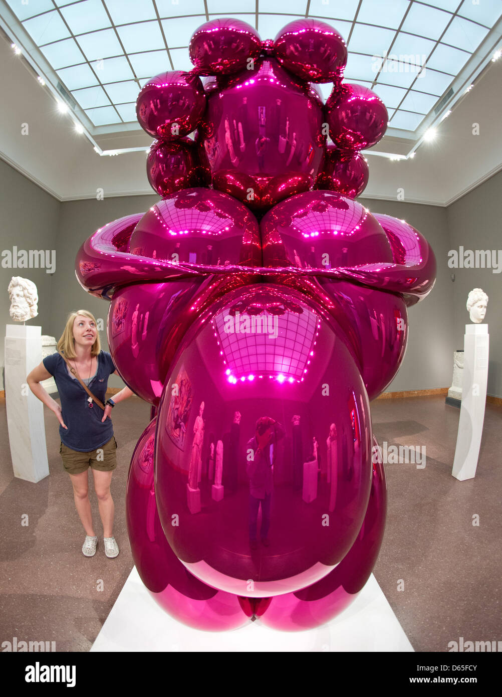 Balloon Venus by American artist Jeff Koons is displayed at Liebieghaus ...