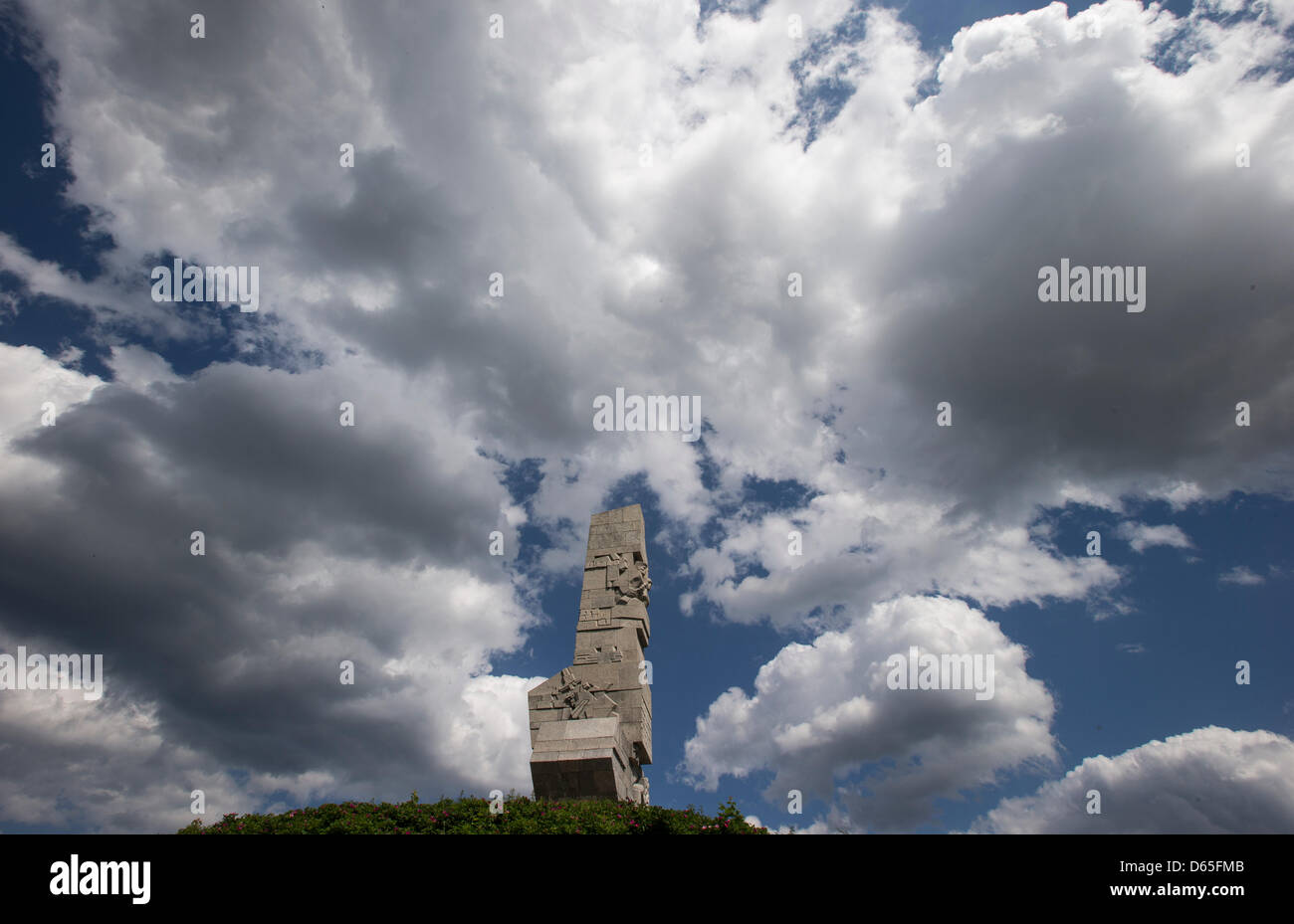 The "Westerplatte" memorial honors Polish defenders on the penisula ...