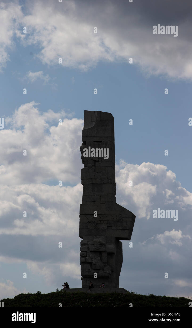 The "Westerplatte" memorial honors Polish defenders on the penisula ...