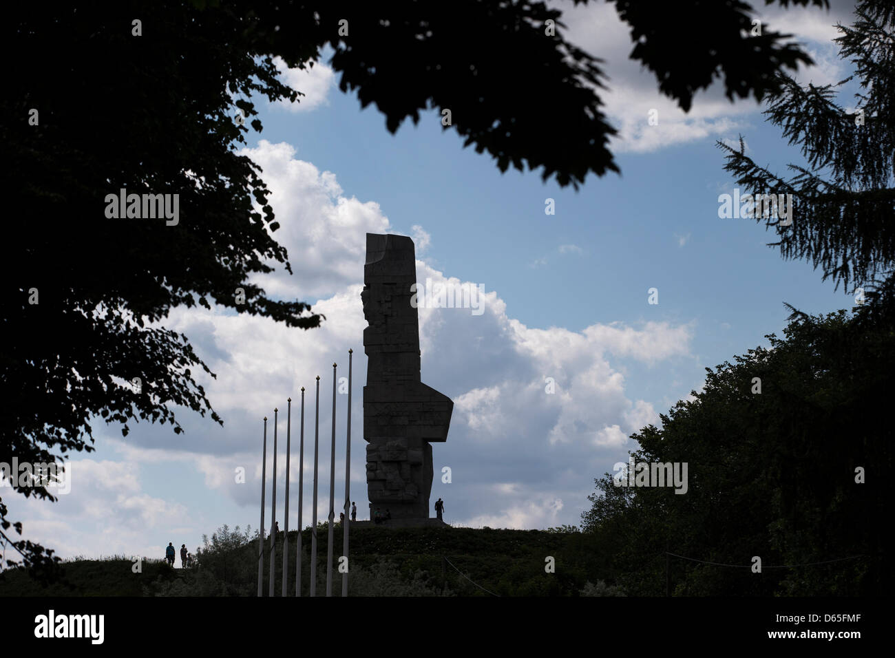 The "Westerplatte" memorial honors Polish defenders on the penisula ...