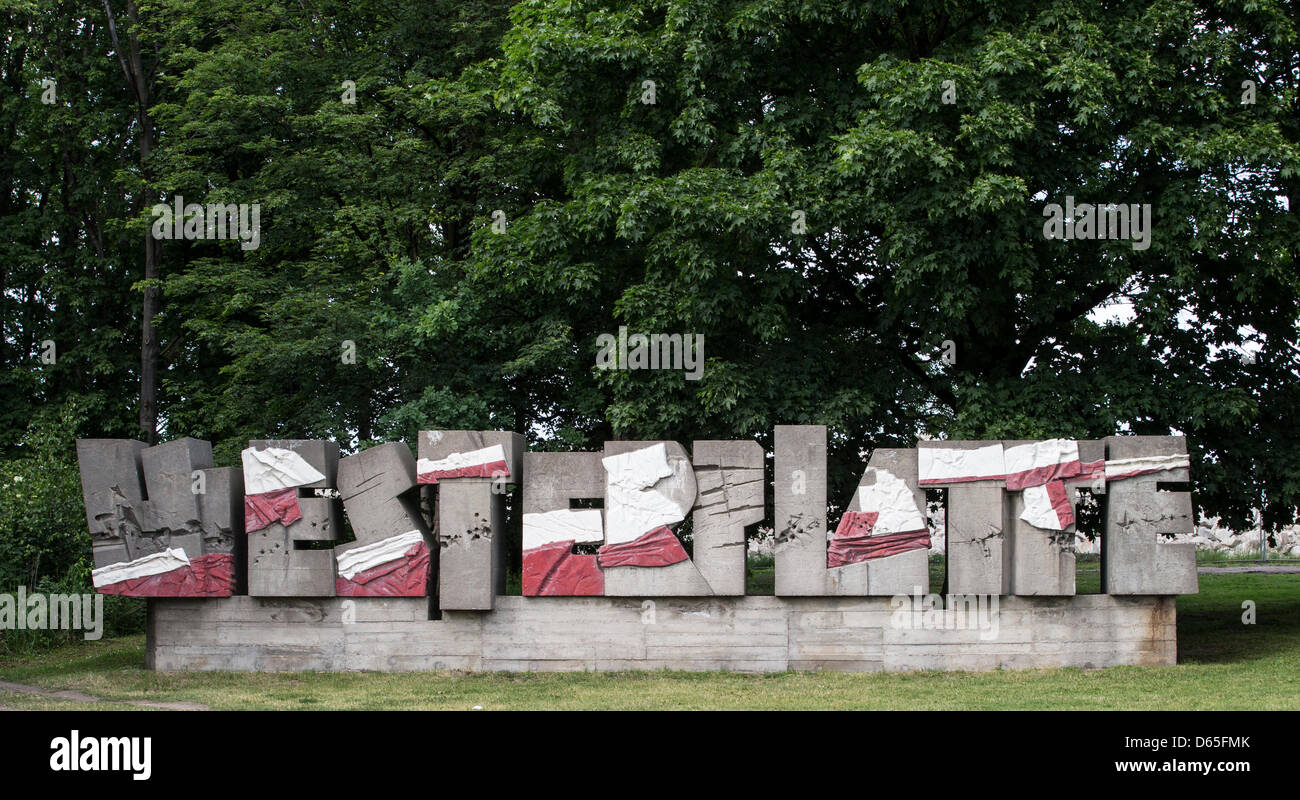 The entrance to "Westerplatte" memorial is pictured on the penisula ...
