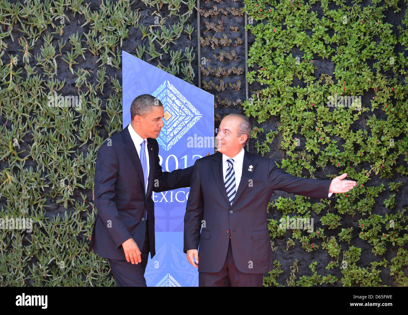 President of Mexico Felipe Calderon and American President Barack Obama ...