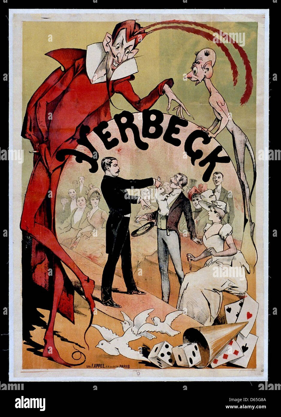 This vintage poster features a circus advertisement for 'Le Cirque ...