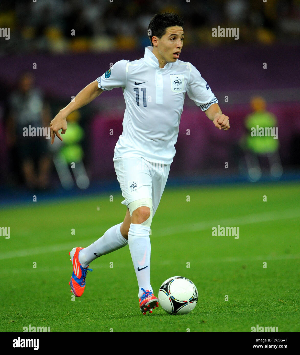 France's Samir Nasri in action during UEFA EURO 2012 group D soccer ...