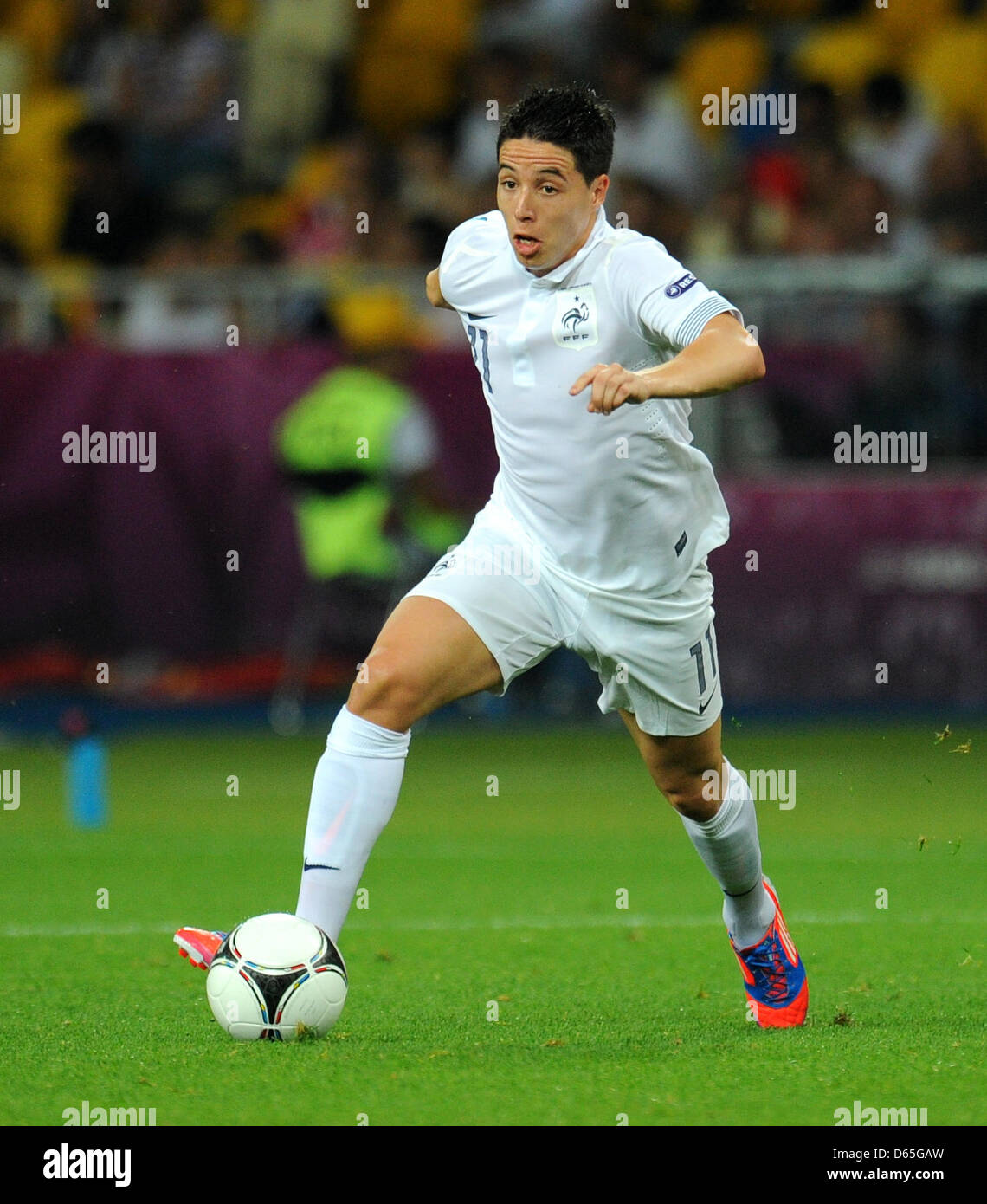 France's Samir Nasri in action during UEFA EURO 2012 group D soccer ...