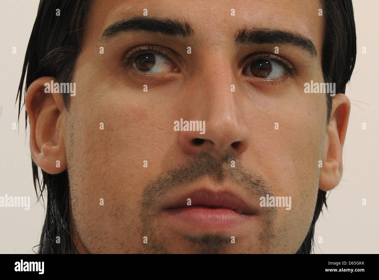 Germany's Sami Khedira attends a press conference at hotel Dwor Oliwski ...