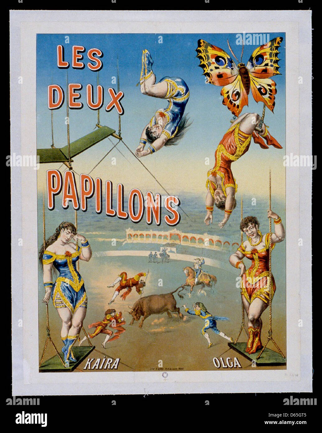 This vintage French poster advertises the circus performance by Deux ...