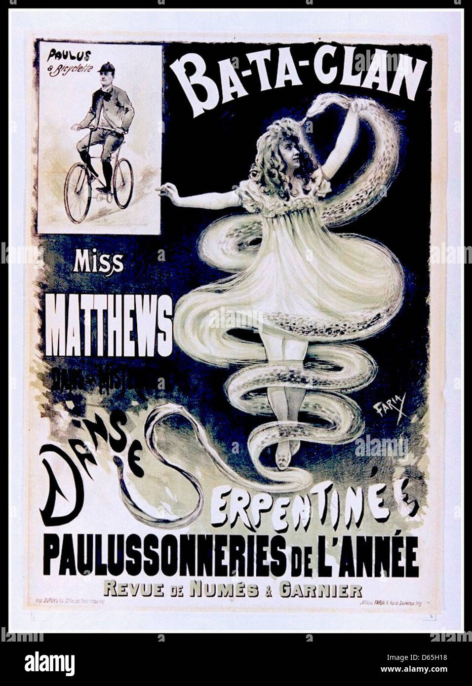 Ba-Ta-Clan Miss Mathews in the mysterious Danse Serpintine Stock Photo ...