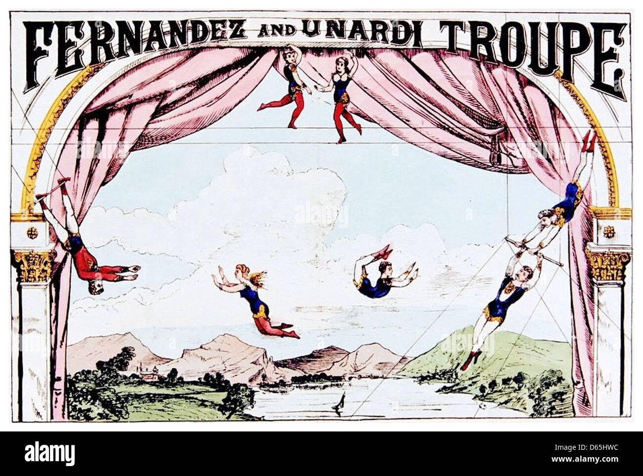 This vintage French circus advertisement features the Fernandez and ...