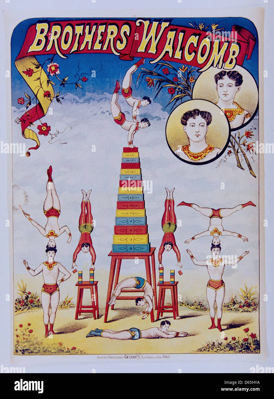 A vintage French circus advertisement from 'Le Cirque,' promoting the ...