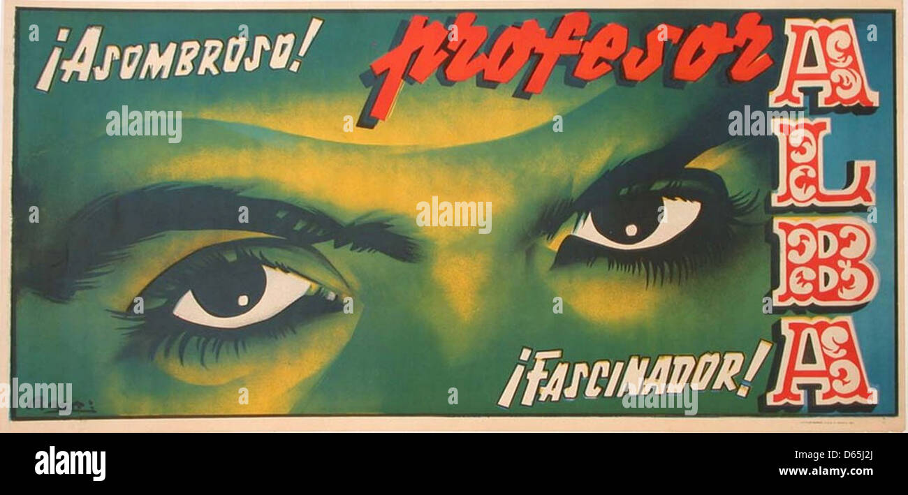 This image likely shows a vintage advertisement for the magician ...