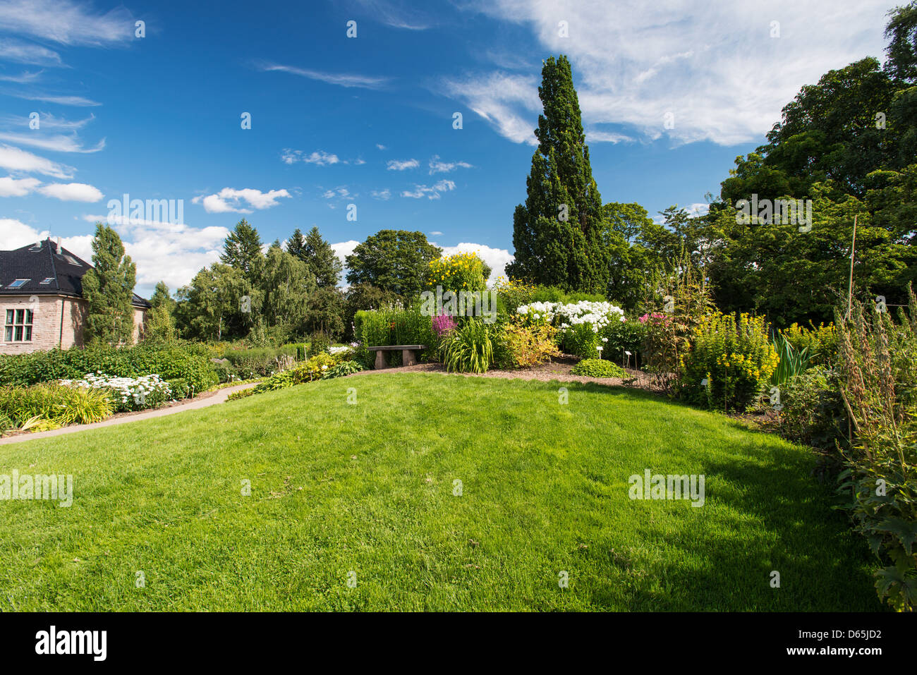 Botanical garden in Oslo Norway at summer Stock Photo - Alamy