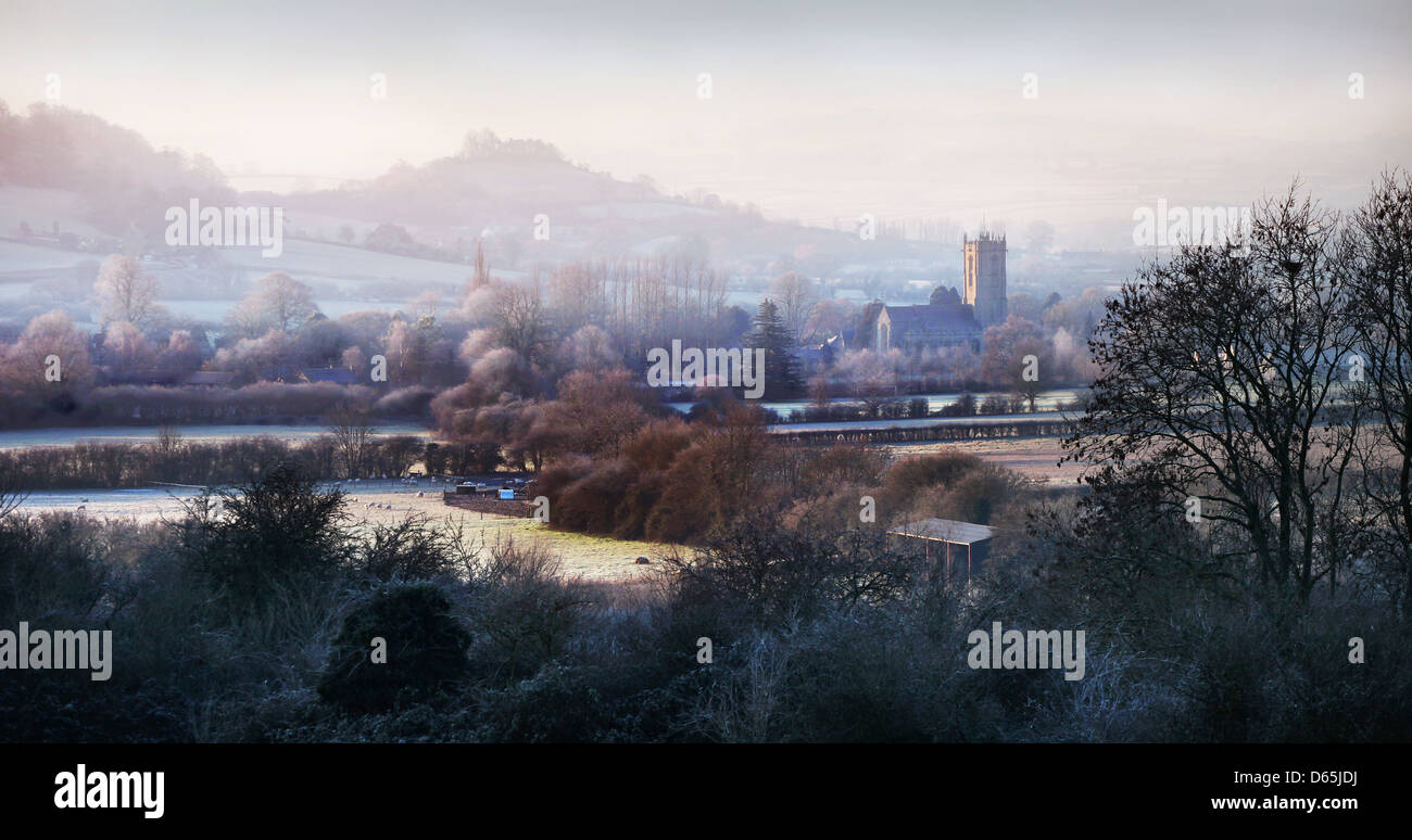 View of Norton sub Hamdon from Ham Hill Stock Photo - Alamy