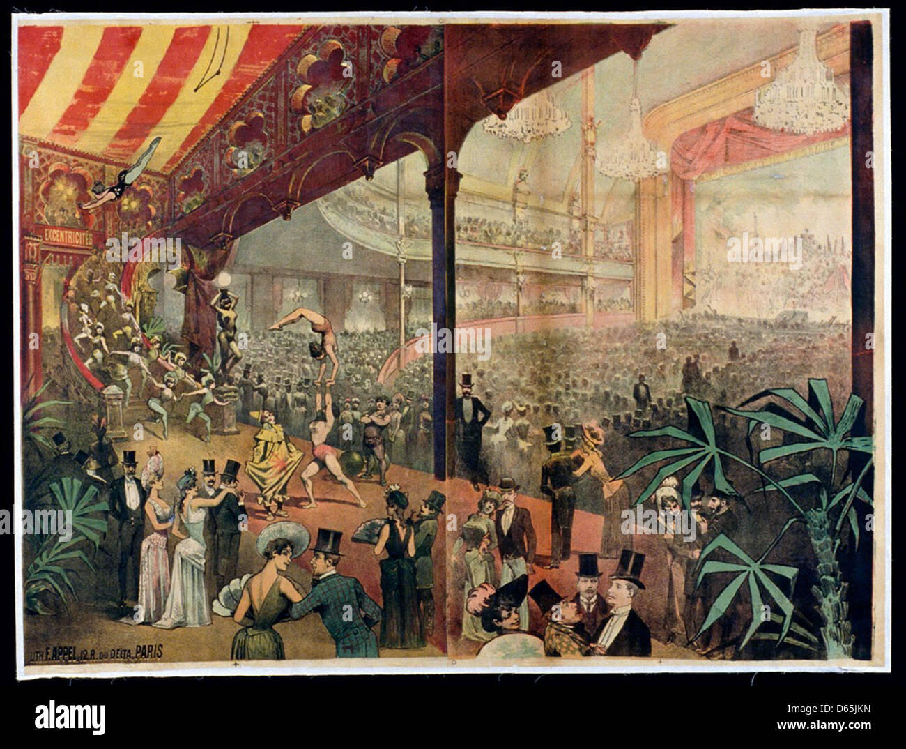 This image is from a French advertisement for 'Scene du Cirque B ...