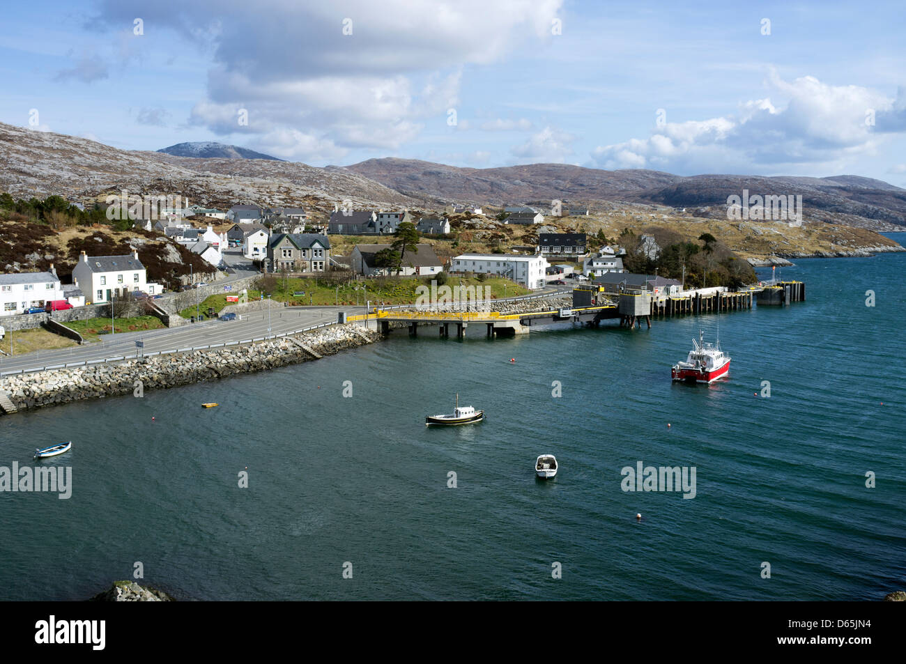 Tarbet harbour Isle of Harris Outer Hebrides Western Isles Scotland UK ...