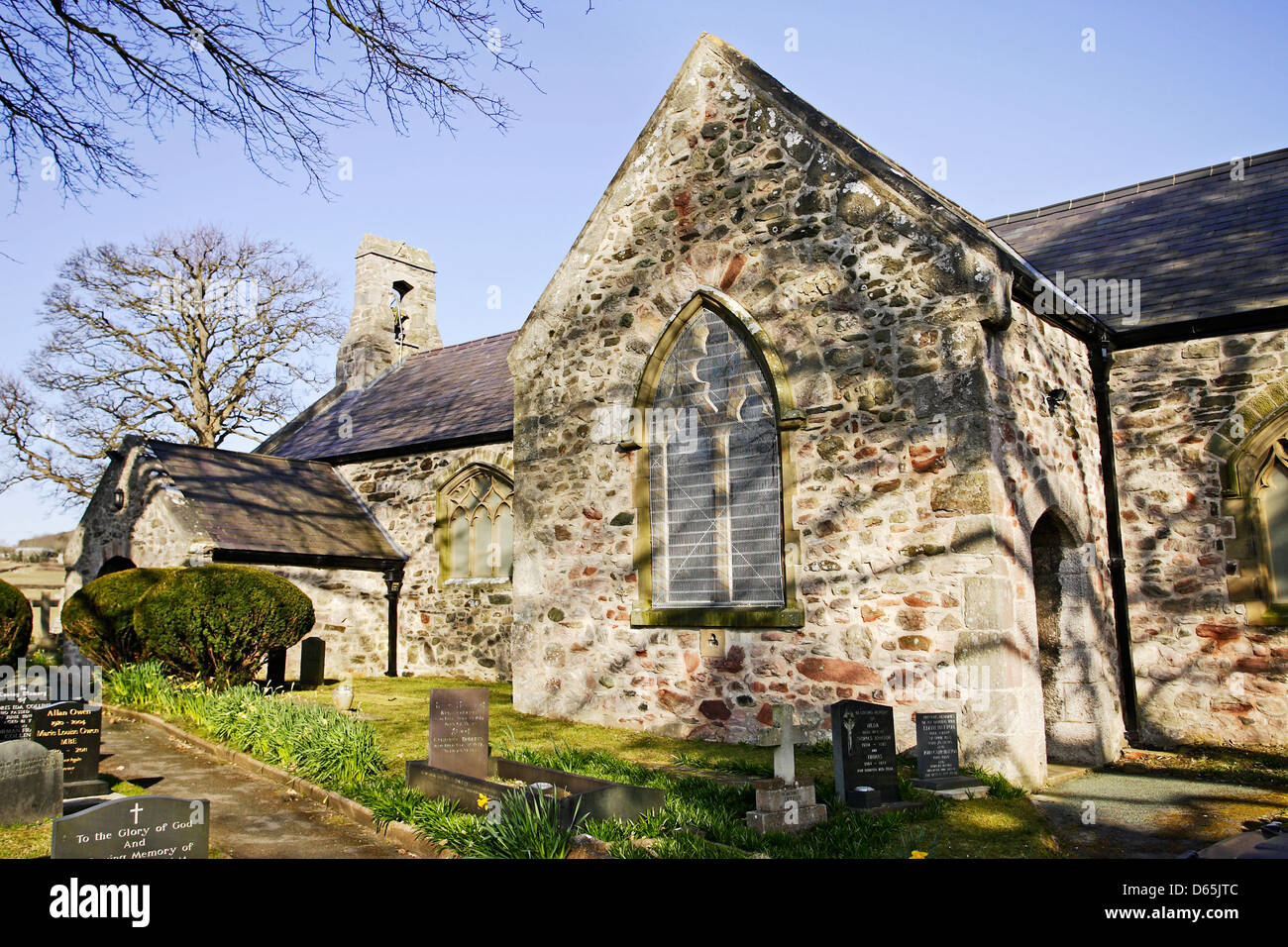 St Hilary's Parish Church, Llanrhos, North Wales Stock Photo - Alamy