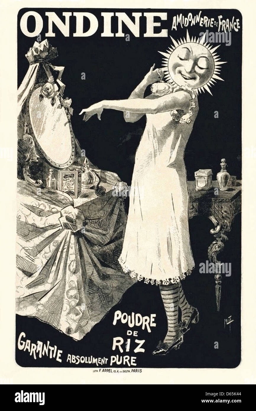 This vintage advertisement for 'Amidonnerie de France' features the ...