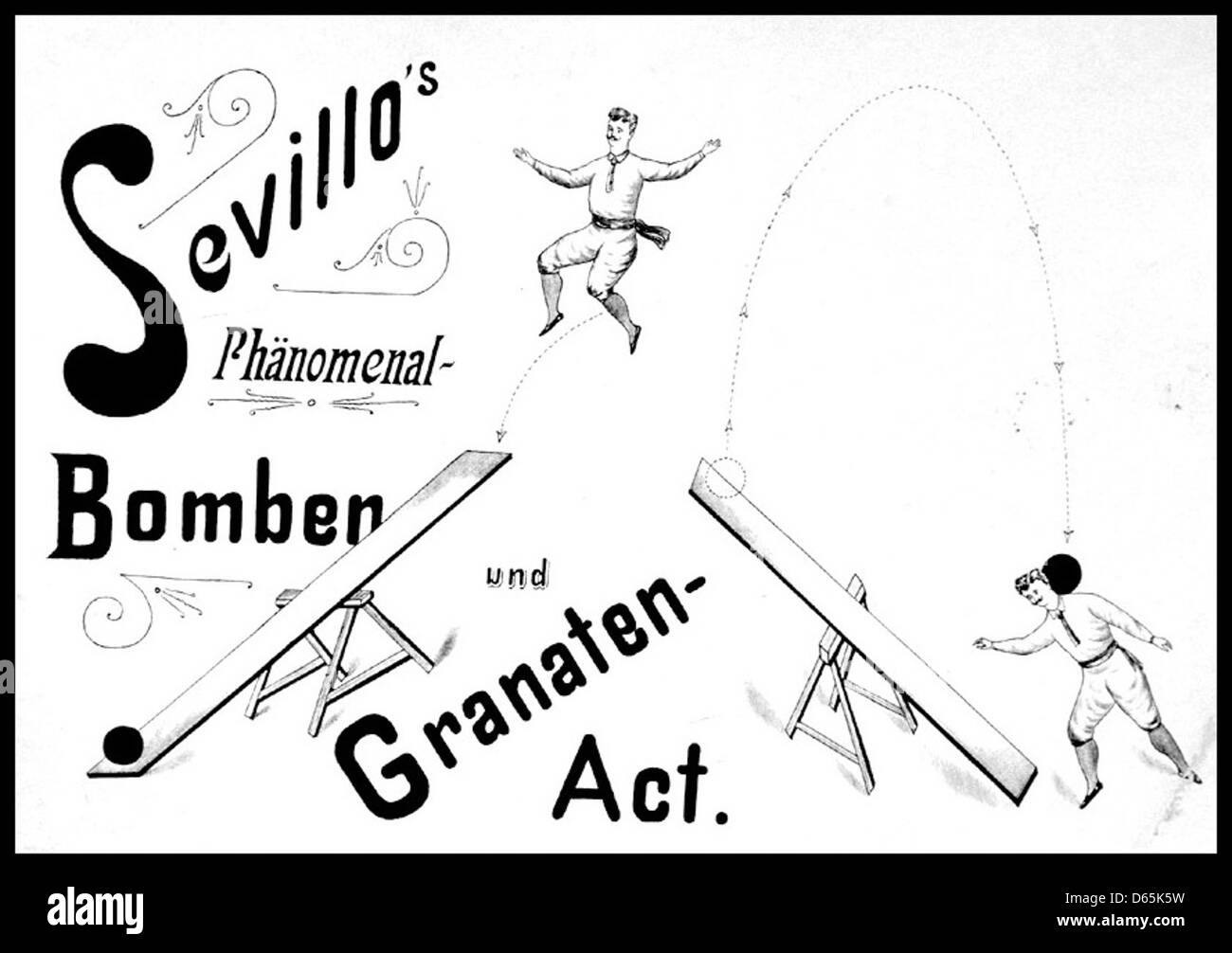 Vintage french circus poster Black and White Stock Photos & Images - Alamy