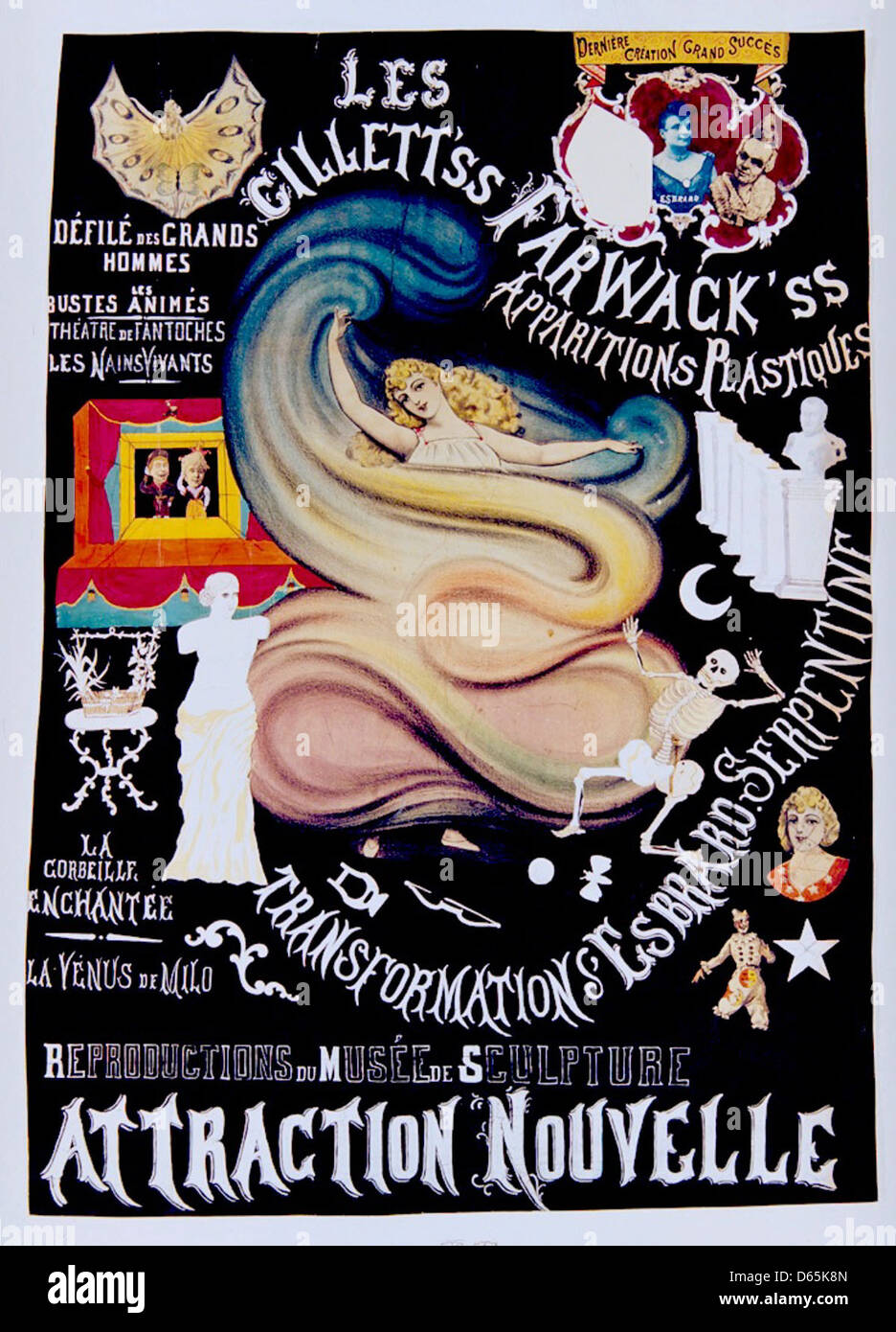 Vintage french circus poster hi-res stock photography and images - Alamy