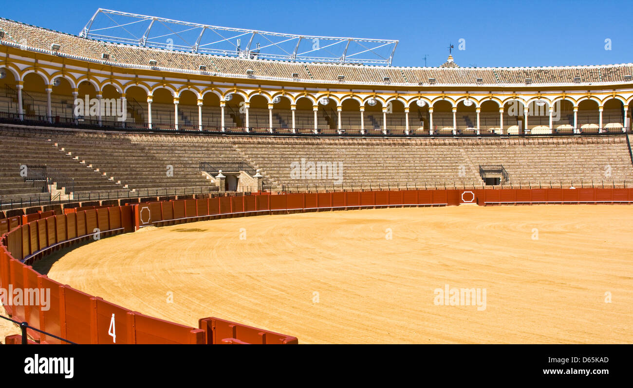 Plaza de Toros de la Maestranza bullfighting arena Seville Andalusia ...
