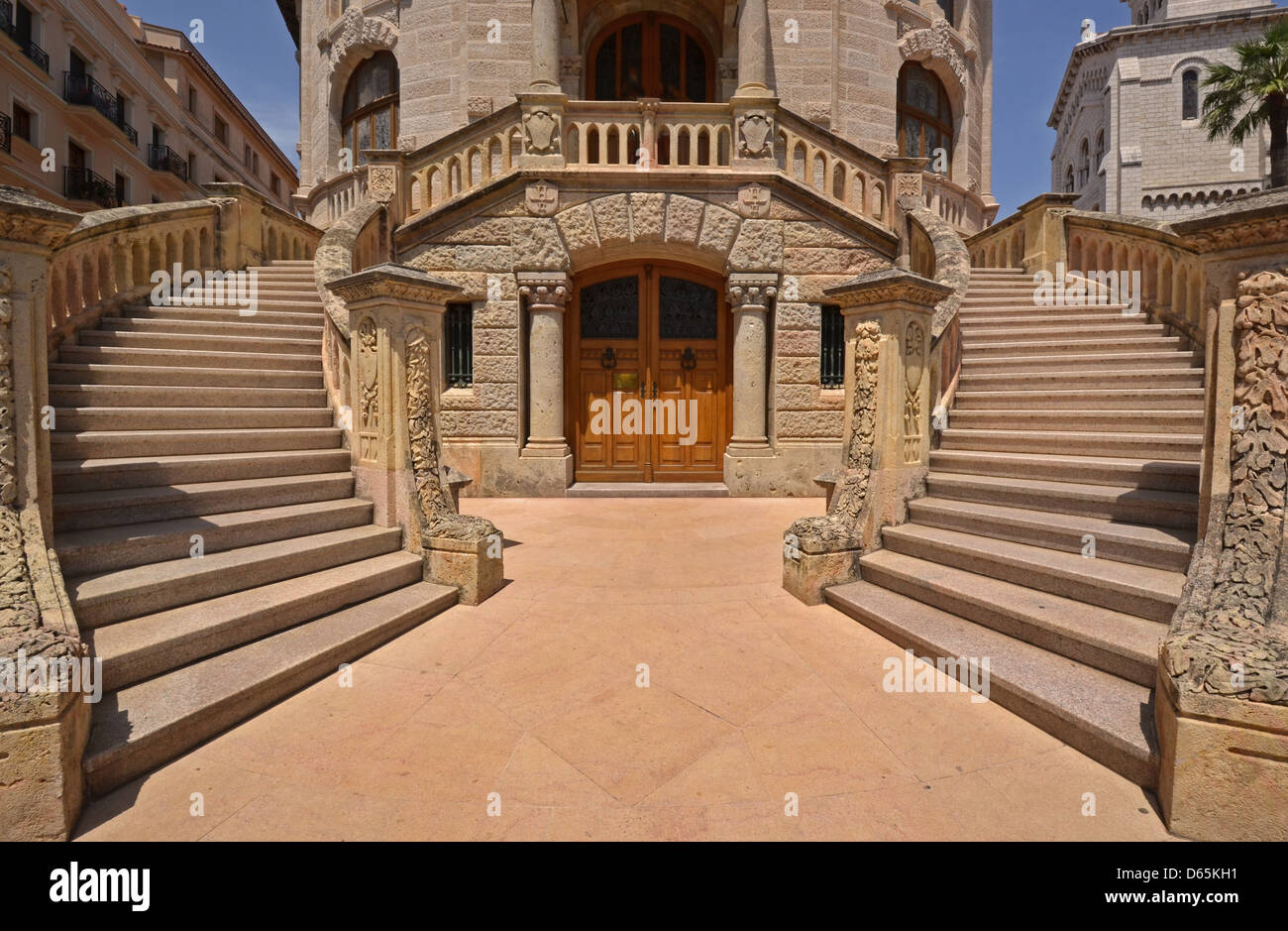 The Palacio de Justicia in Monaco. Courthouse with beautiful circular ...