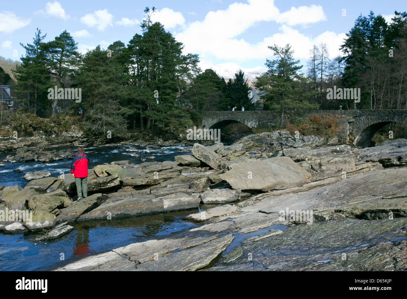 The Falls of Dochart Killin Village Perthshire Scotland UK Stock Photo ...