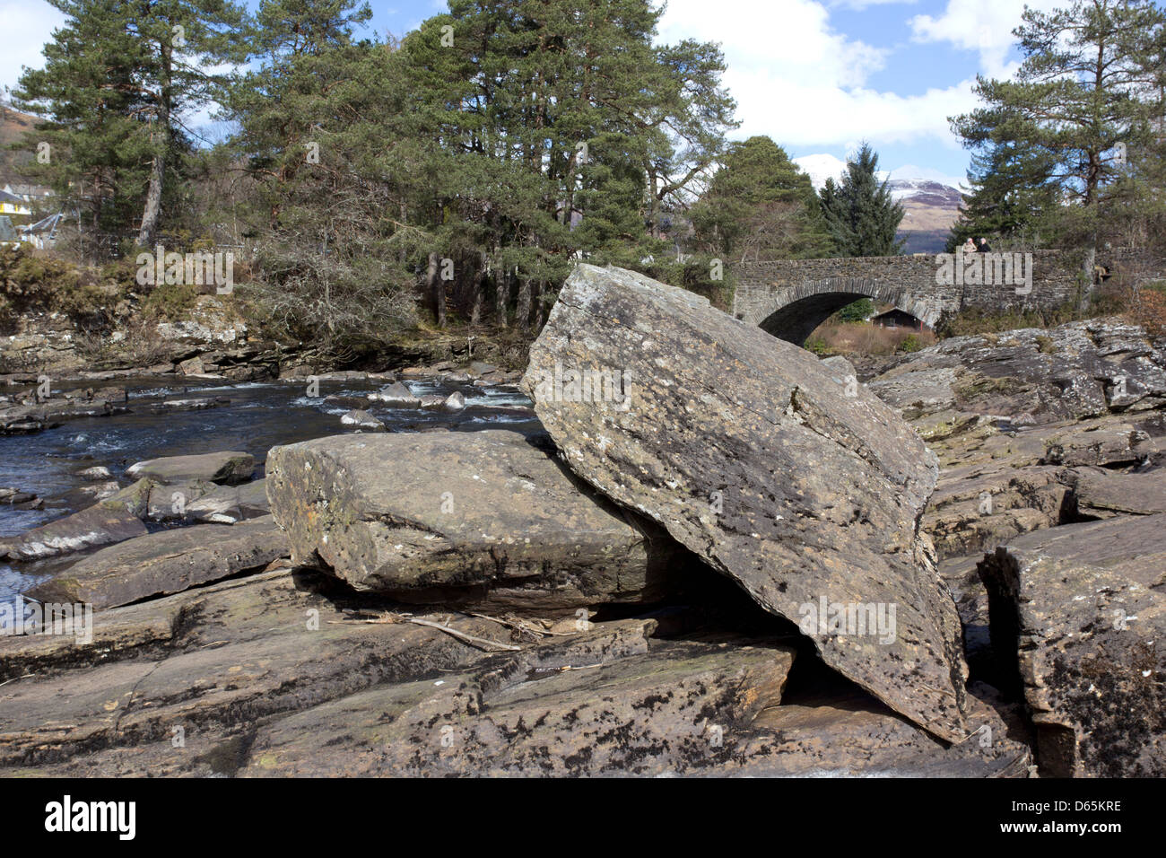 The Falls of Dochart Killin Village Perthshire Scotland UK Stock Photo ...