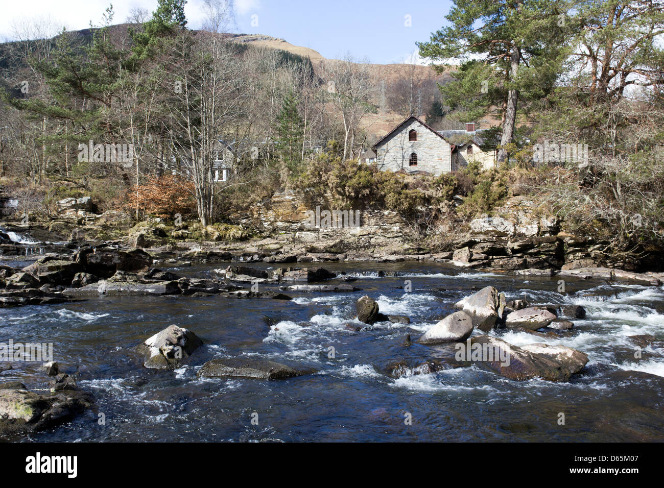 The Falls of Dochart Killin Village Perthshire Scotland UK Stock Photo ...