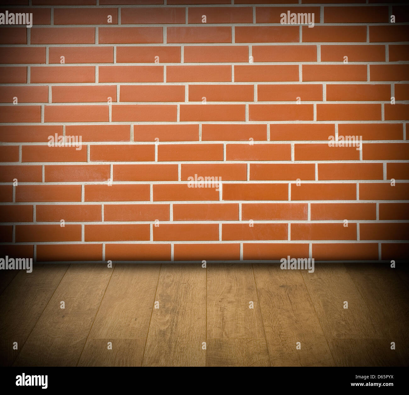 Room with red brick wall background Stock Photo - Alamy