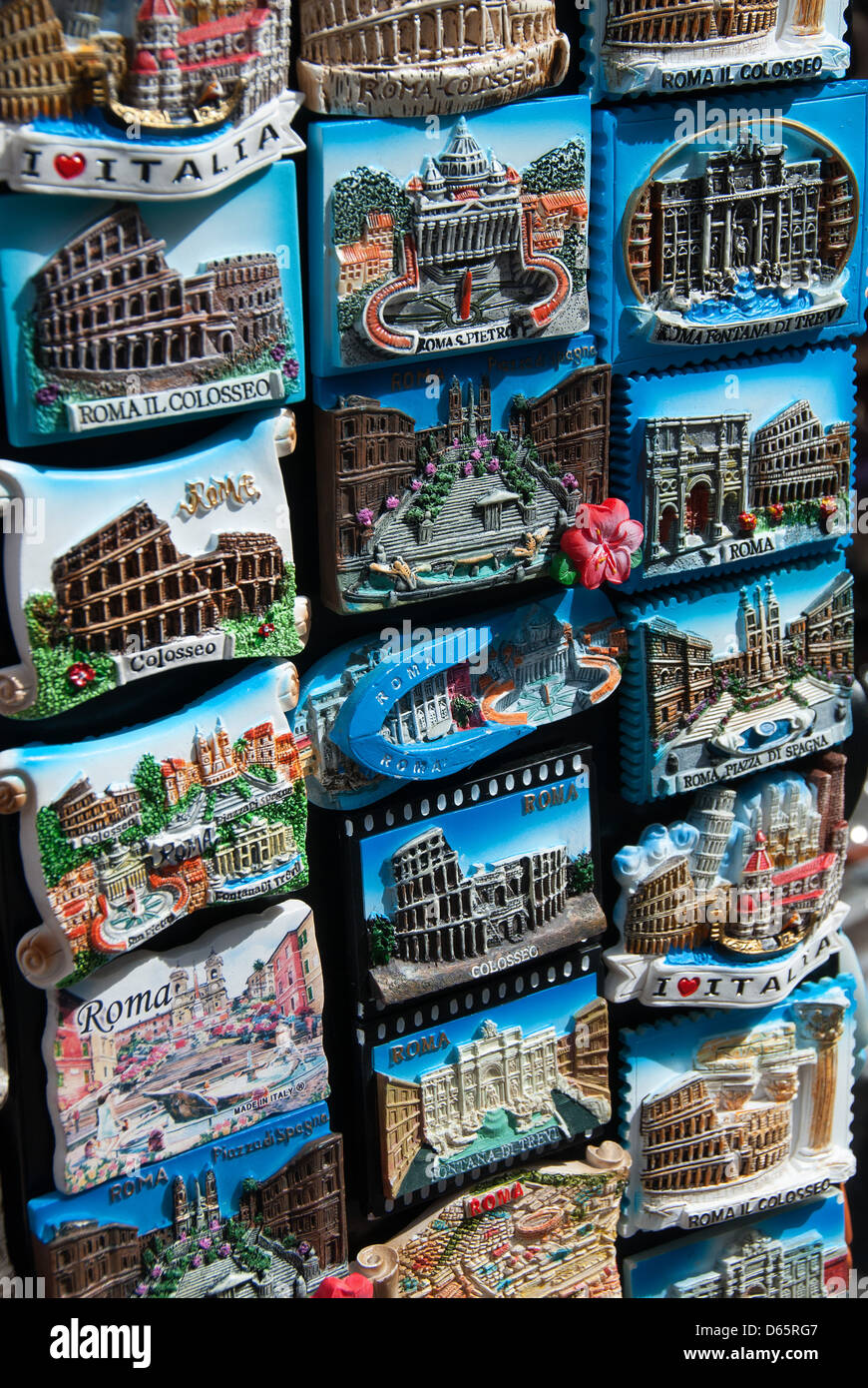 ROME, ITALY. Fridge magnet souvenirs. 2013 Stock Photo - Alamy