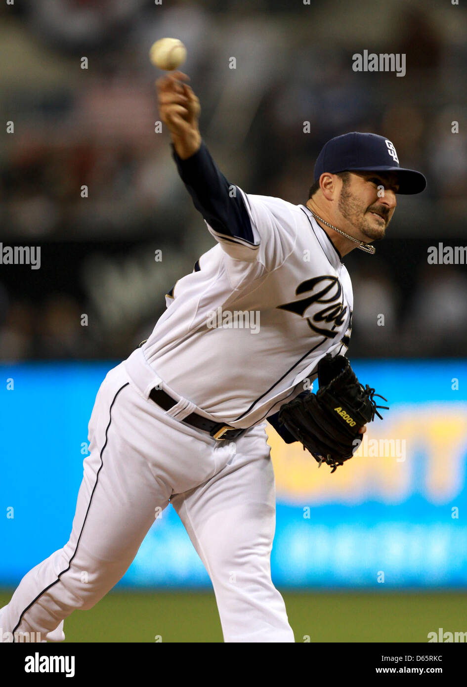 San Diego, California, United States. April 11, 2013. Padres pitcher ...